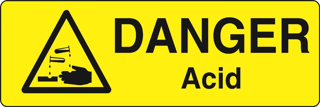 Danger Warning Sticker (300mm x 100mm) Health And Safety Warning Stick ...